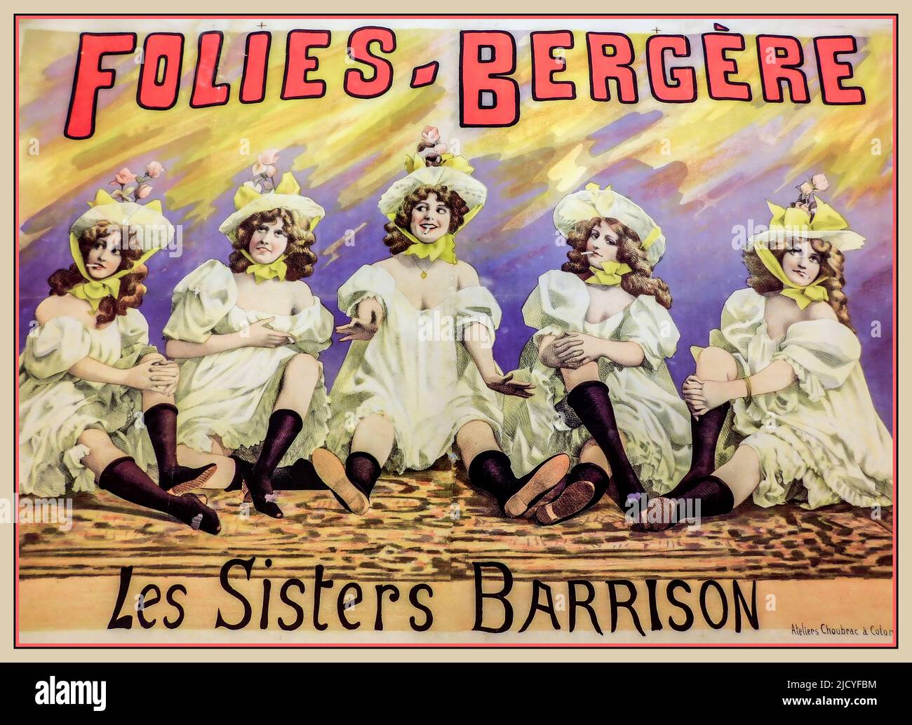 Les sisters barrison by arist alfred choubrac hi-res stock photography ...