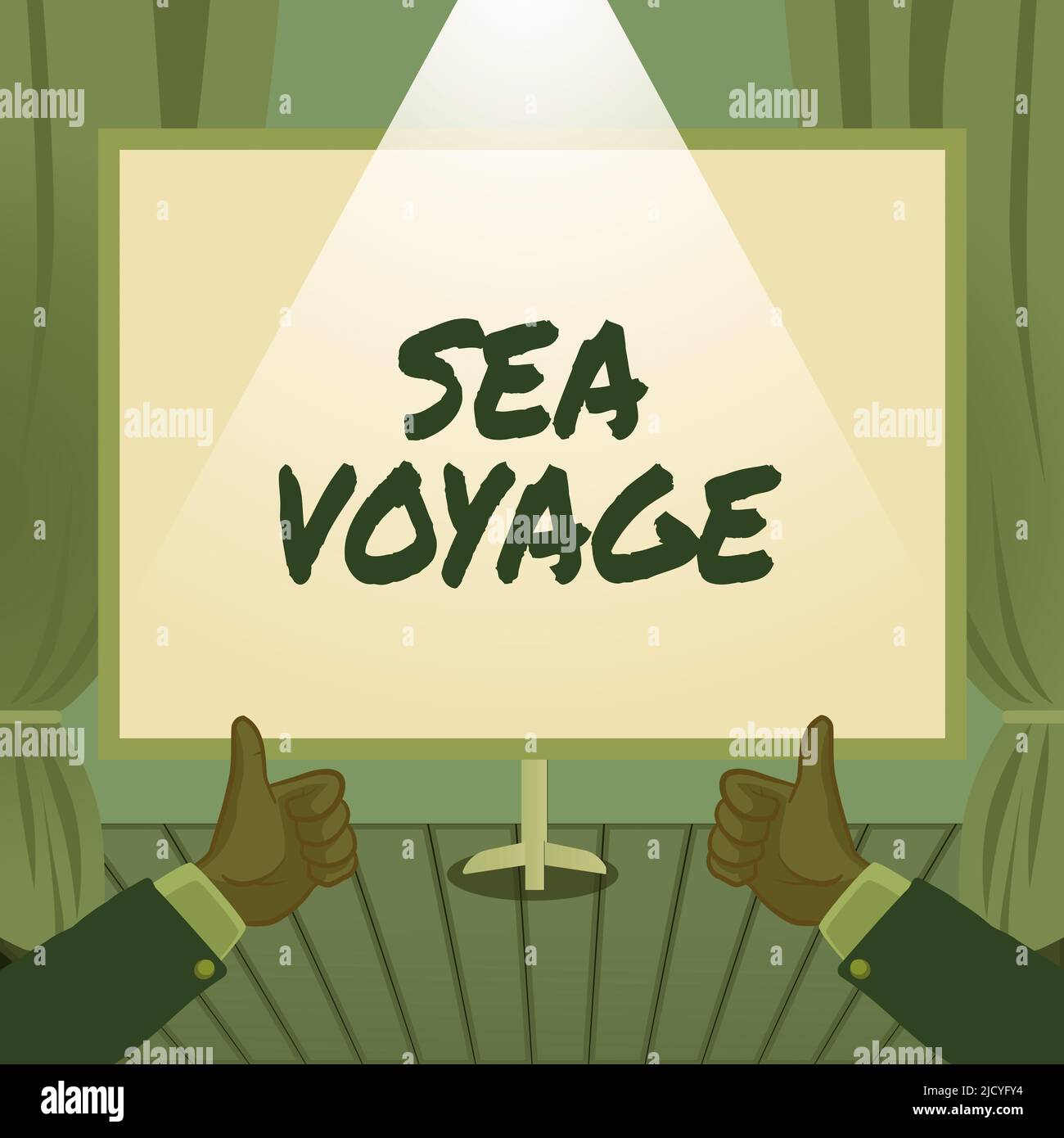 Sign displaying Sea Voyage, Business approach riding on boat through ...