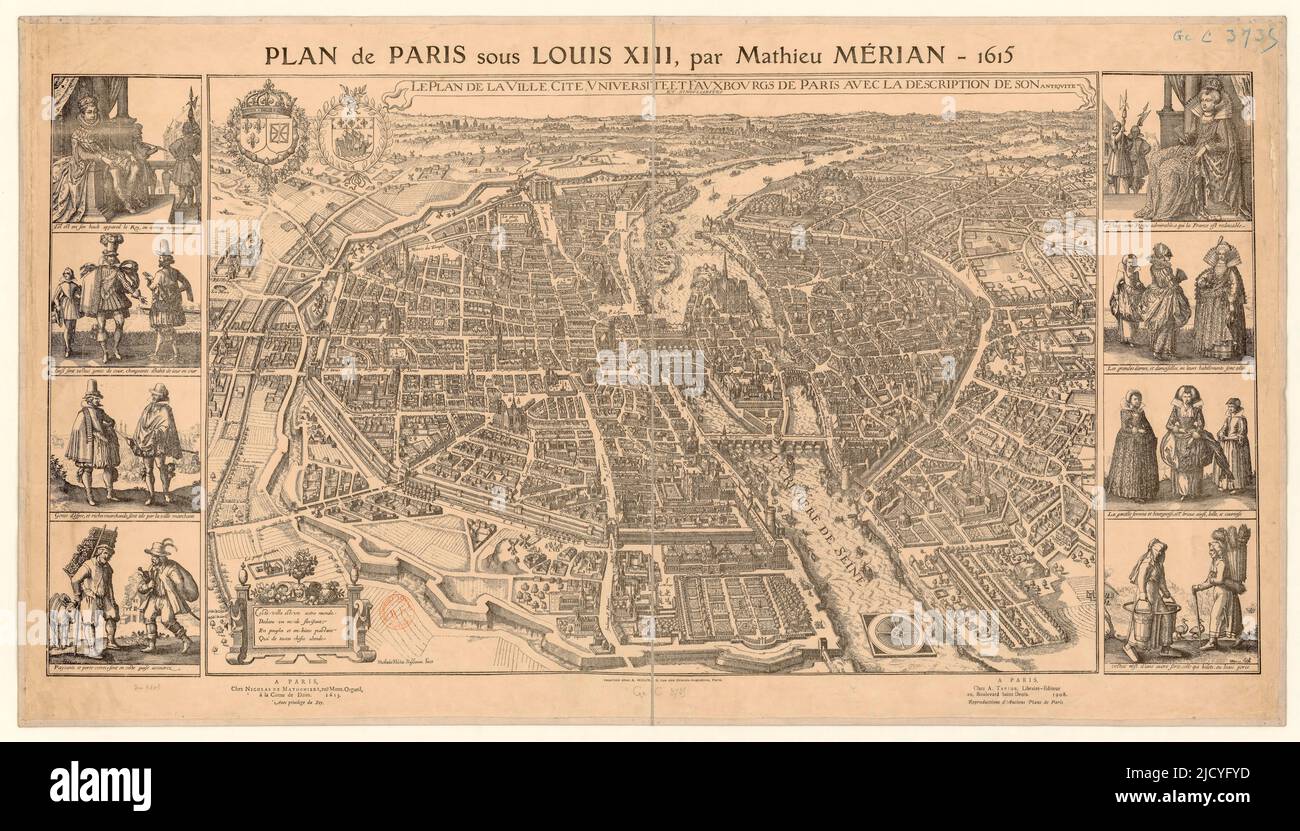 The plan of merian paris hi-res stock photography and images - Alamy