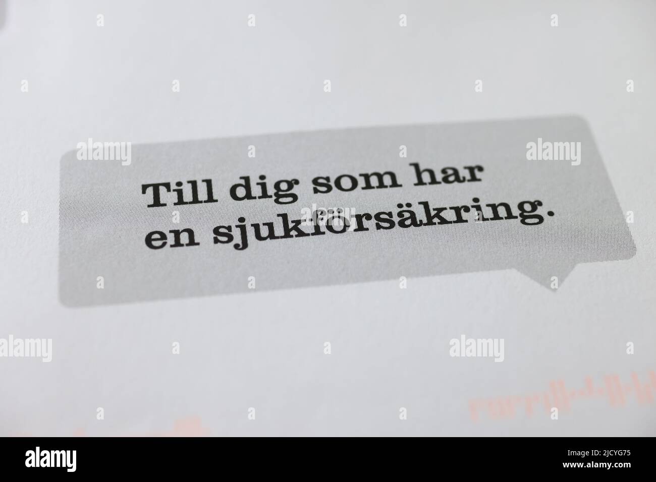 Sjukforsakring hi-res stock photography and images - Alamy