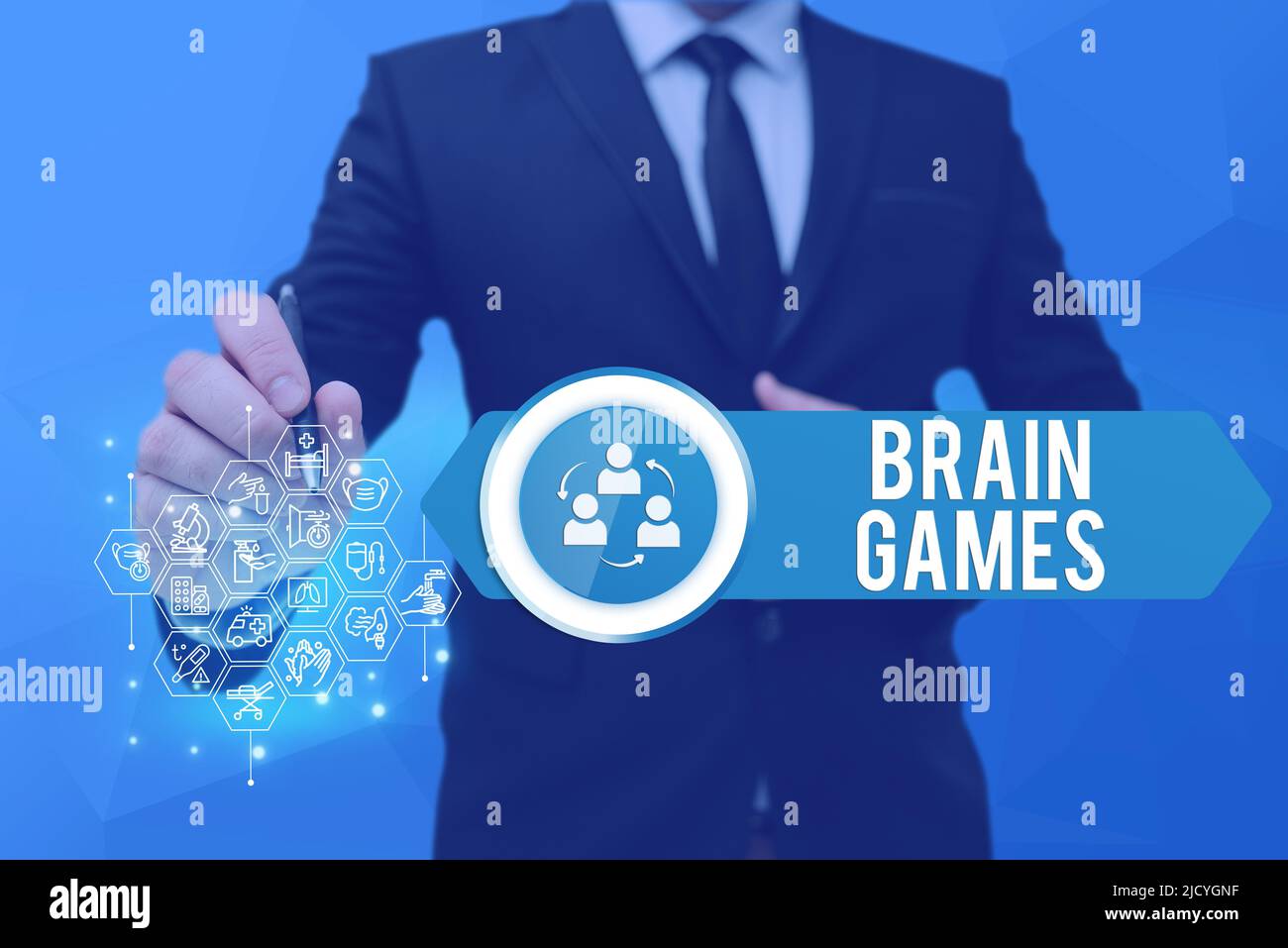 Writing displaying text Brain Games. Internet Concept psychological ...