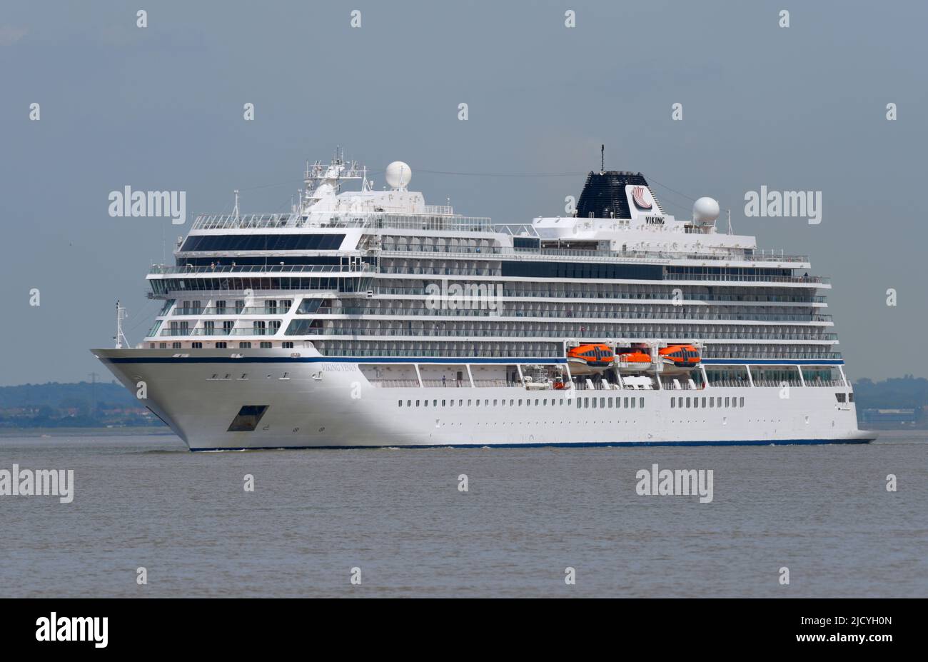 16/06/2022 Gravesend Reach UK Cruise ship Viking Venus in Gravesend ...