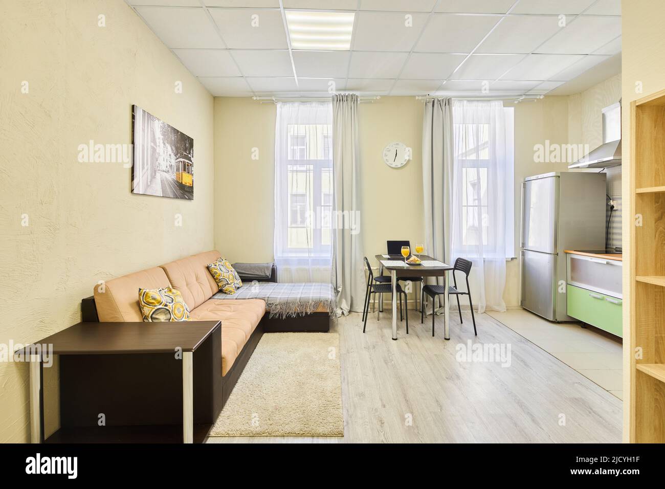 A cozy studio apartment with different decor Stock Photo - Alamy