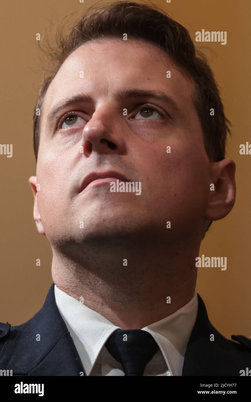 D.C. Metropolitan Police Officer Daniel Hodges listens during The ...
