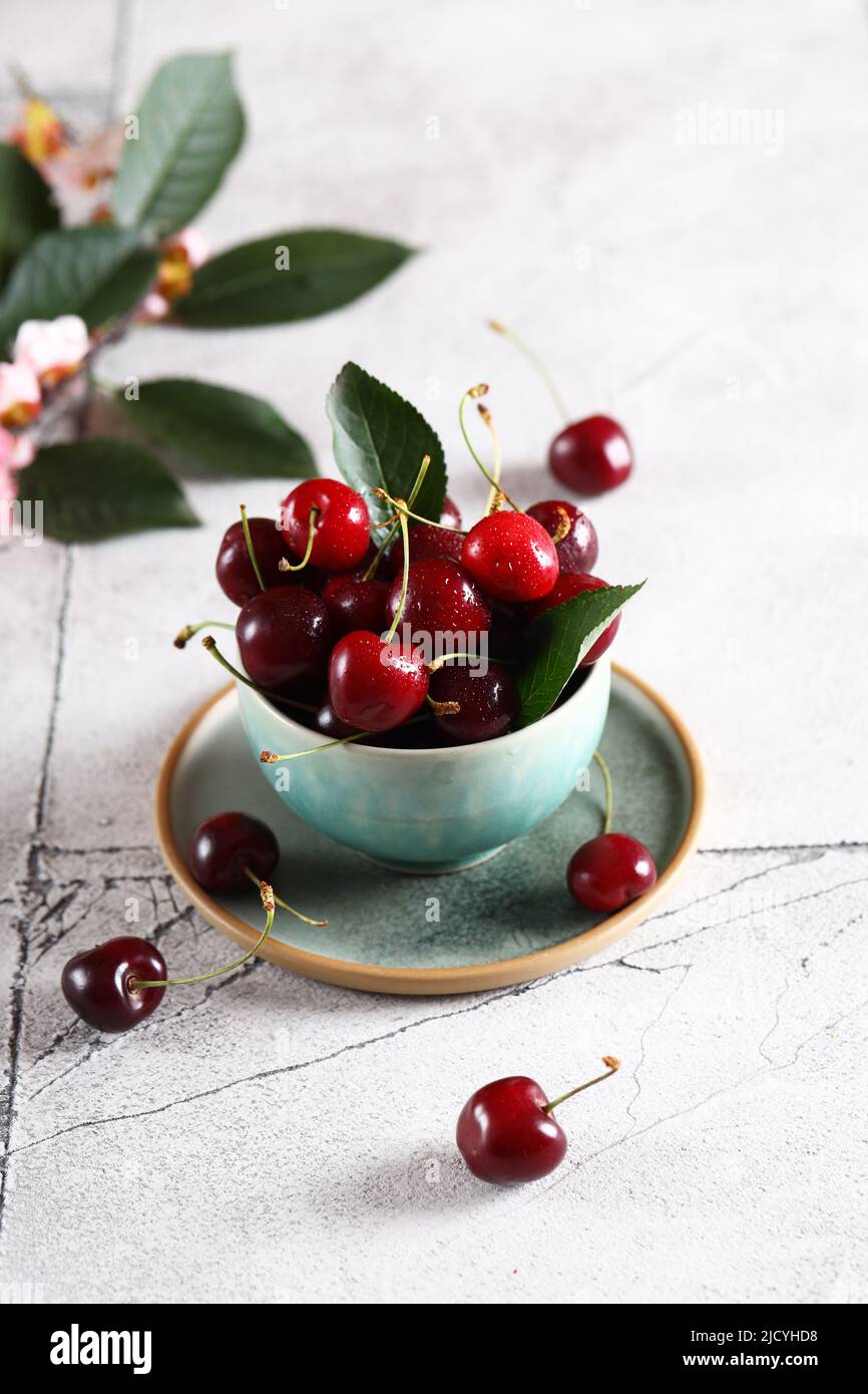 fresh natural fruit sweet cherry food Stock Photo - Alamy