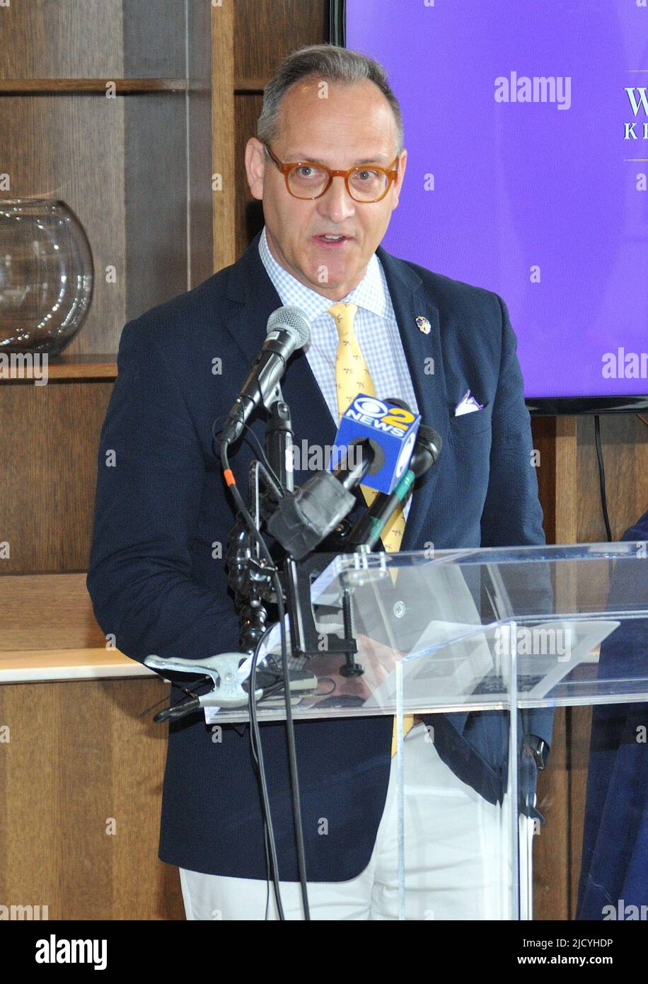 David Haddock speaks at the Westminster Kennel Club Dog Show press ...