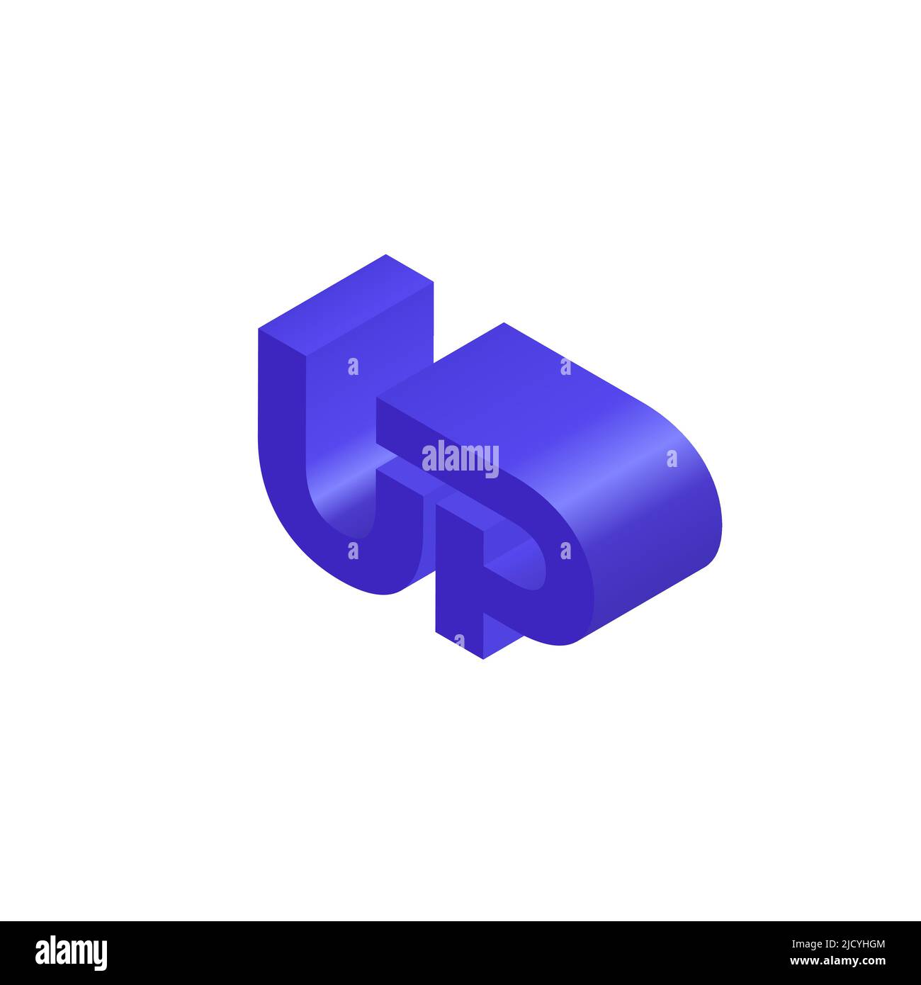 UP logo design with 3d letters Stock Vector Image & Art - Alamy