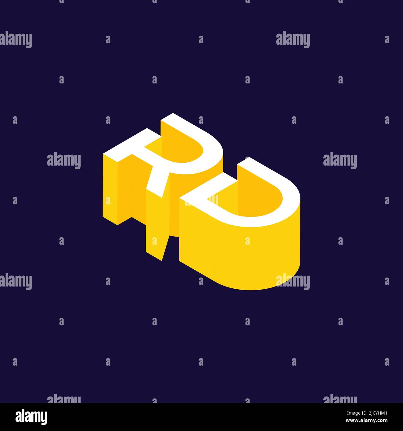 RD logo design with 3d letters Stock Vector Image & Art - Alamy