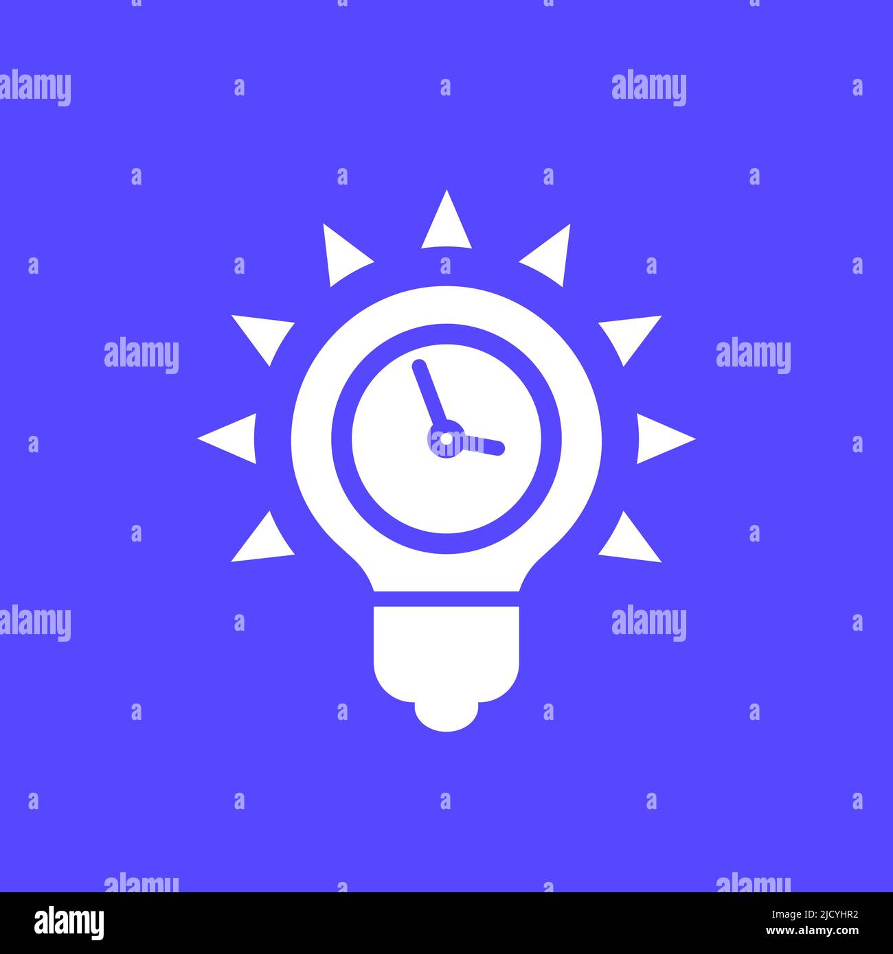 Idea and time icon with light bulb Stock Vector Image & Art - Alamy