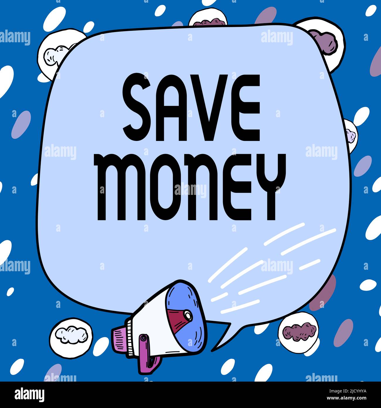 Conceptual caption Save Money, Concept meaning store some of your cash ...
