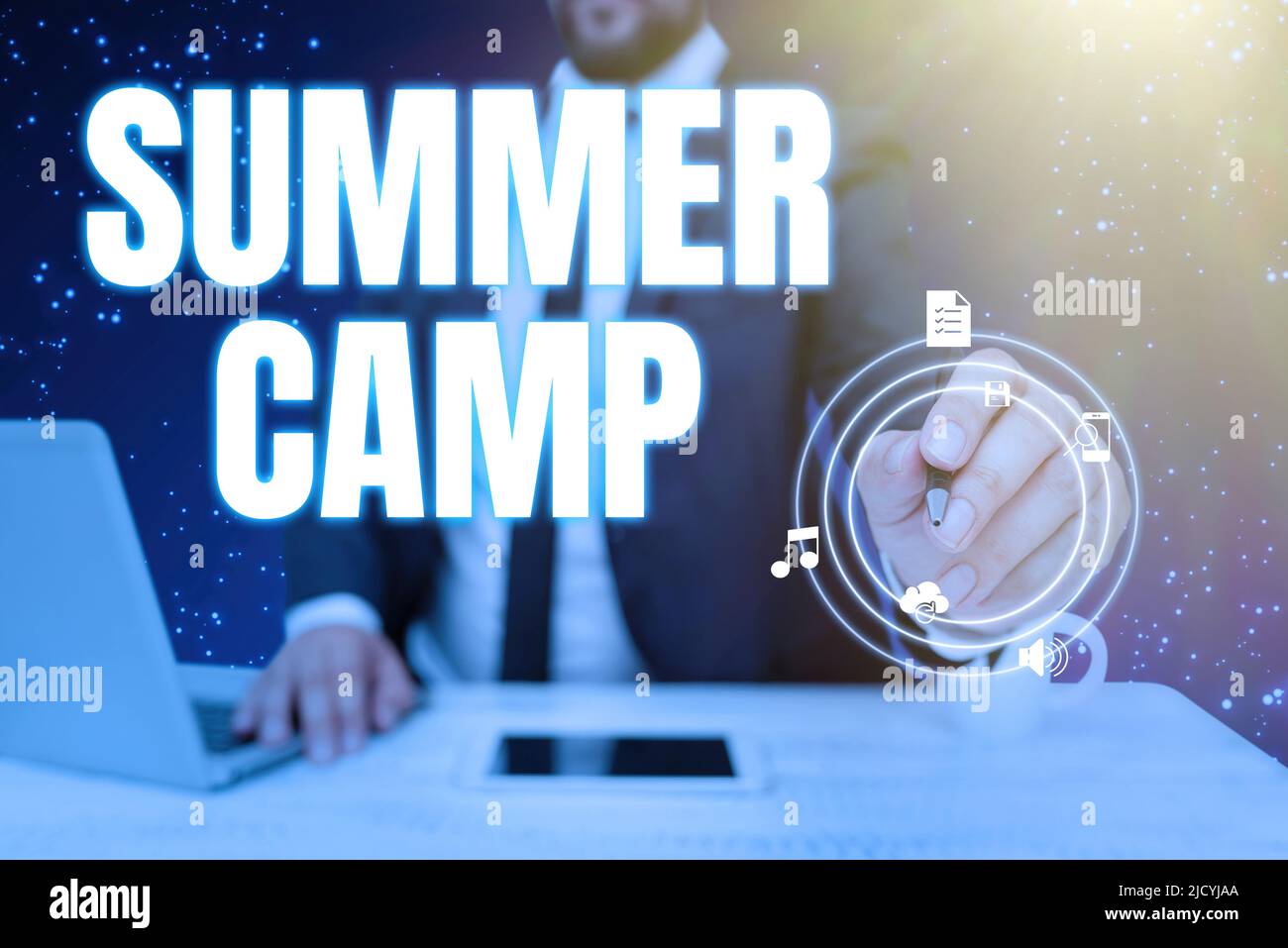 Hand writing sign Summer Camp, Business overview Supervised program for ...