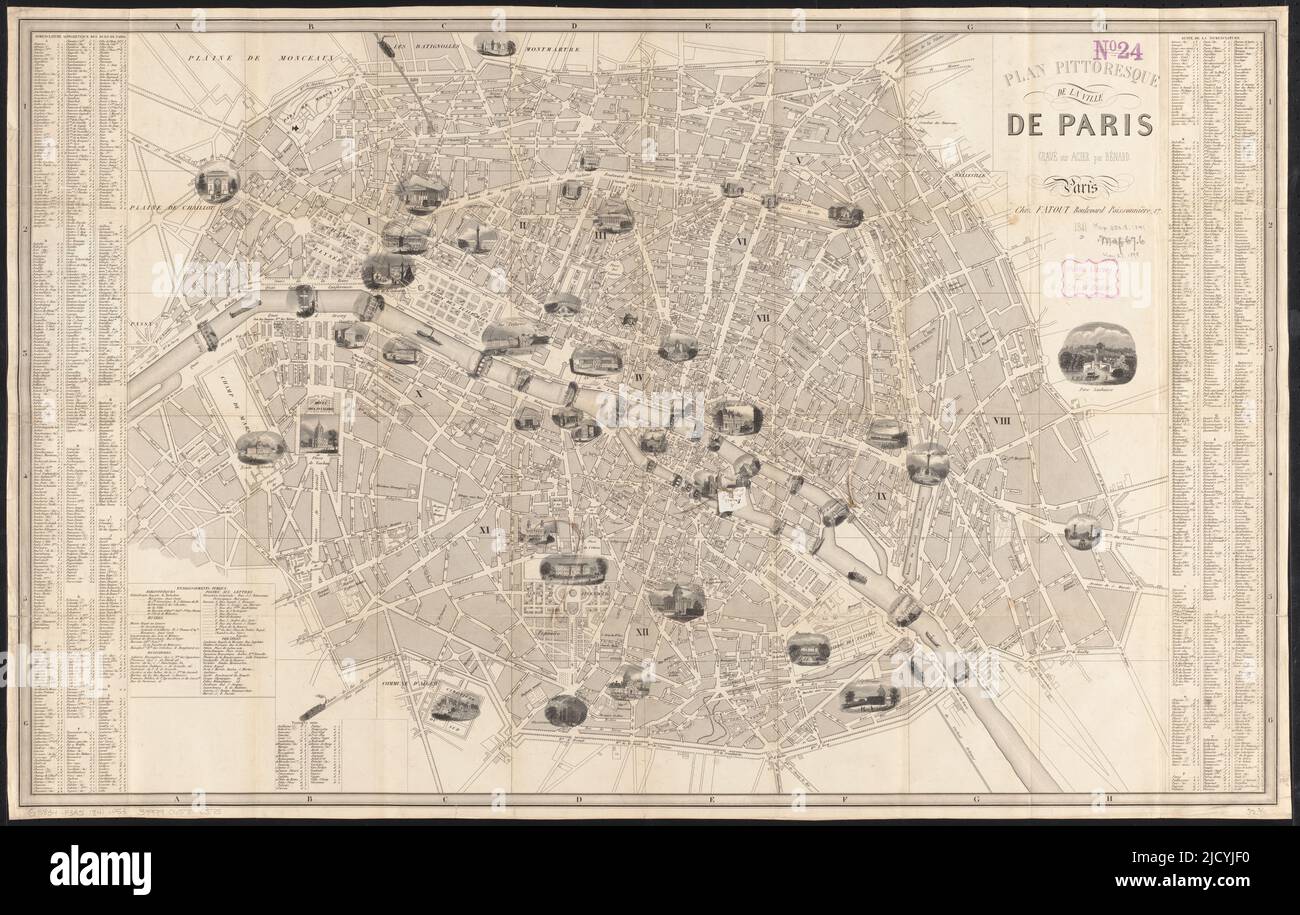 Plan de la ville de paris hi-res stock photography and images - Alamy