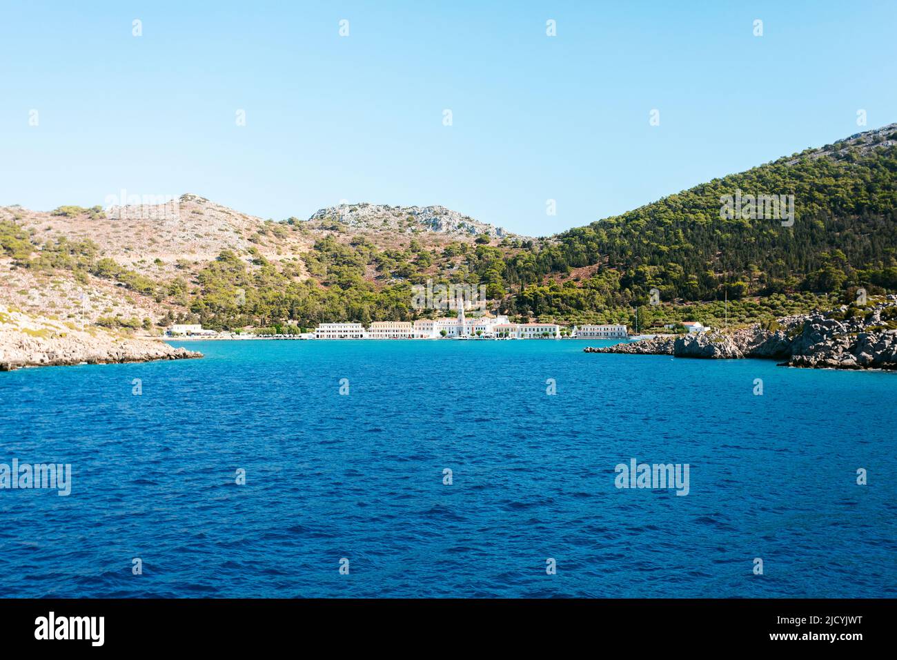 Sacred Monastery of Saint Archangel Michael the Panormitis. Symi island ...
