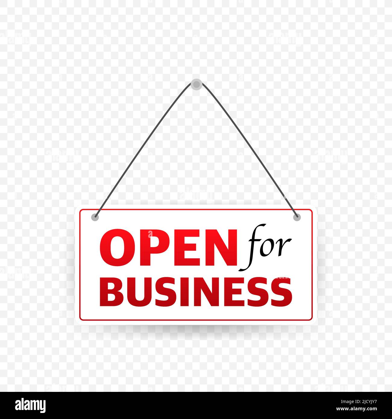 Open for business sign. Flat design for business financial marketing ...