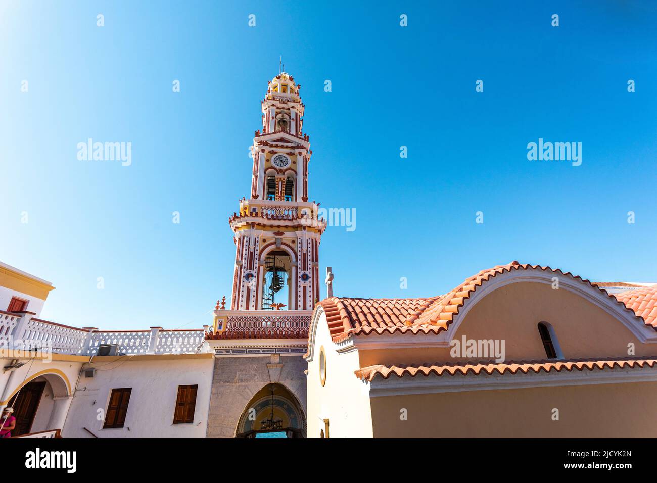 Sacred Monastery of Saint Archangel Michael the Panormitis. Symi island ...