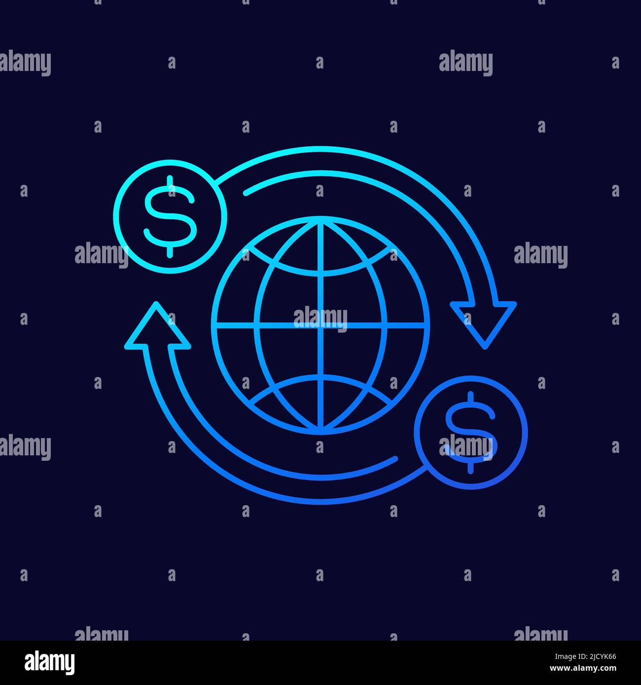 Worldwide money transfer Stock Vector Images - Alamy