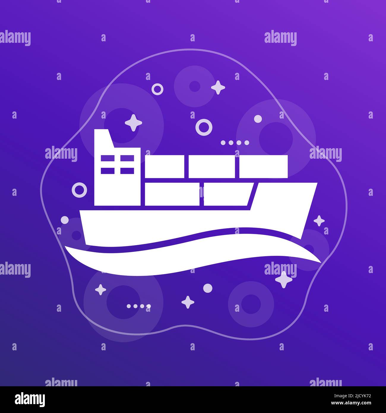 cargo container ship vector icon Stock Vector Image & Art - Alamy