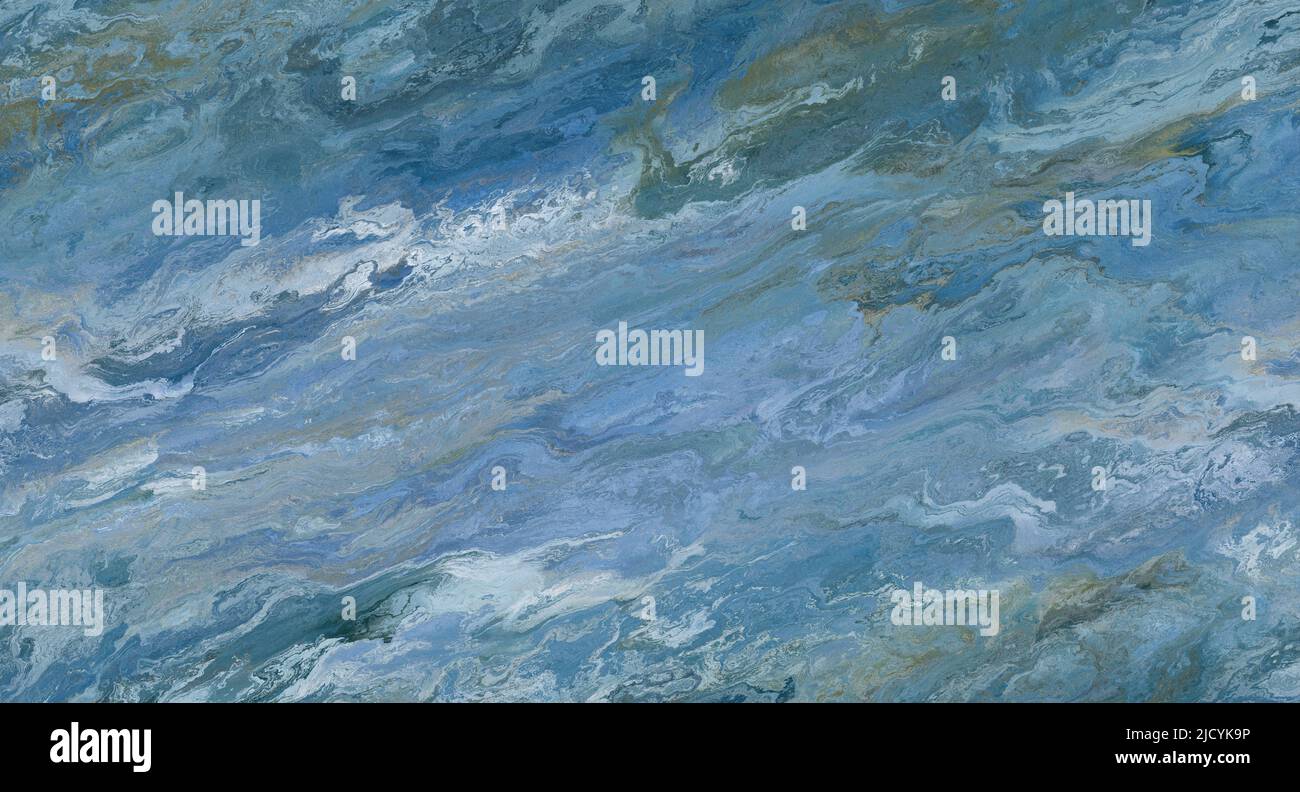 Blue marble tile with white veins. 2d illustration Stock Photo - Alamy