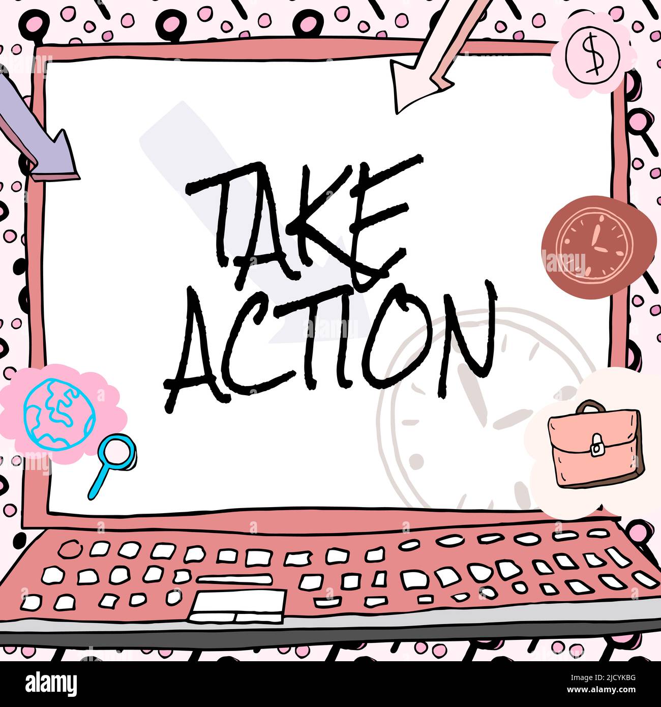 Conceptual caption Take Action, Conceptual photo advices someone to do ...