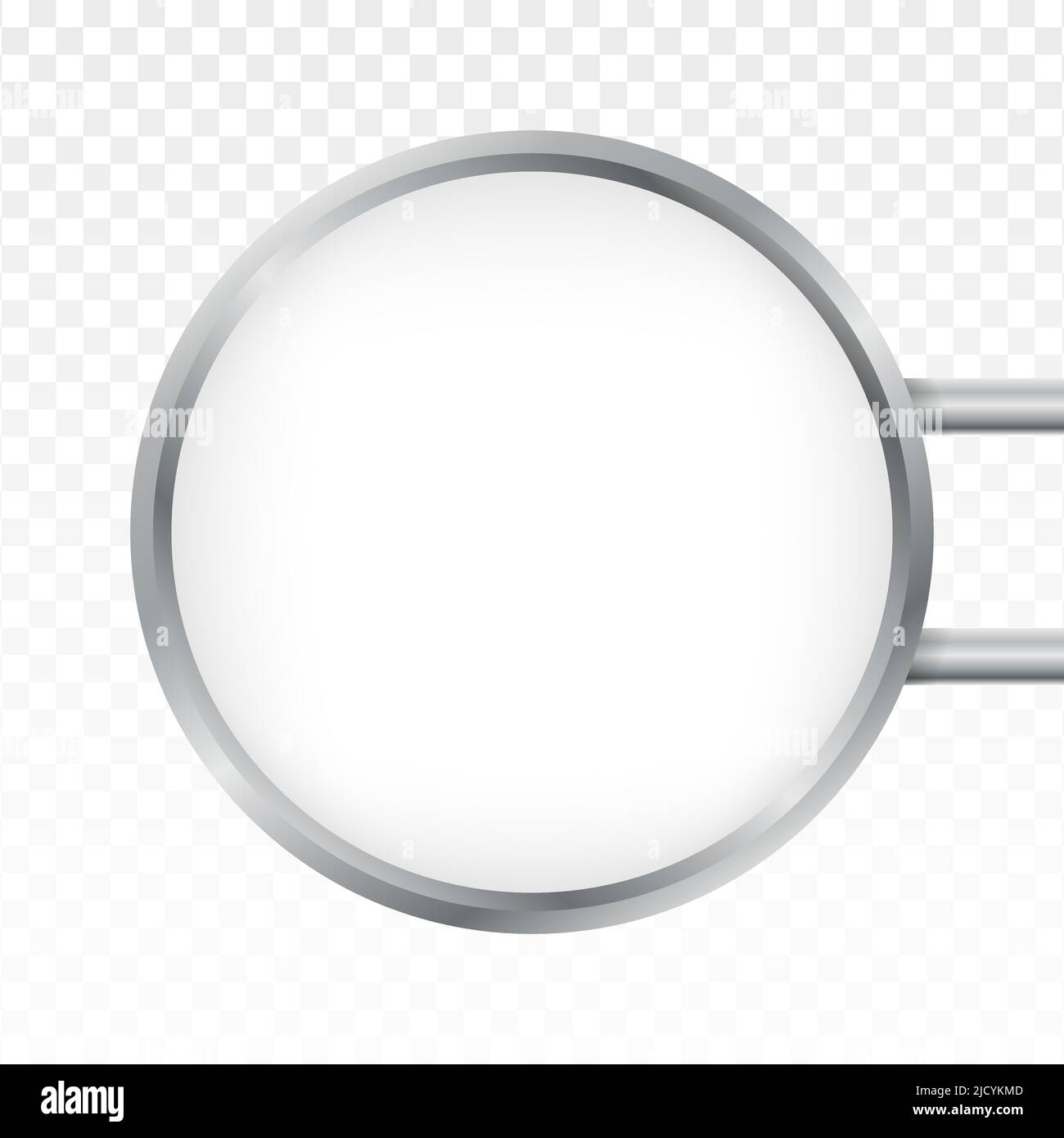 Circular signboard mock up isolated on gray background. Circular ...