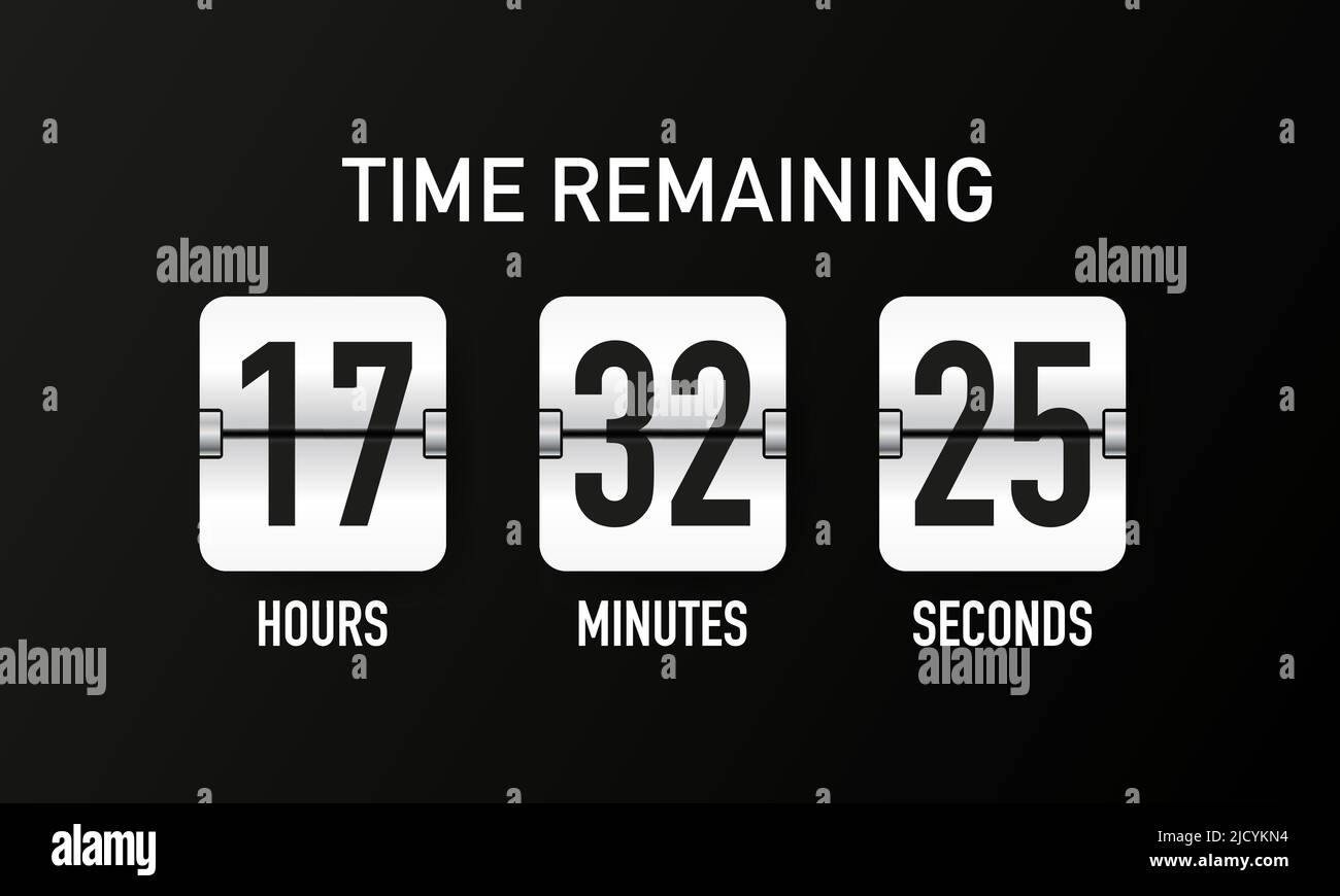 Countdown timer mechanical analog flip clock with number indicator hi-res stock photography and ...