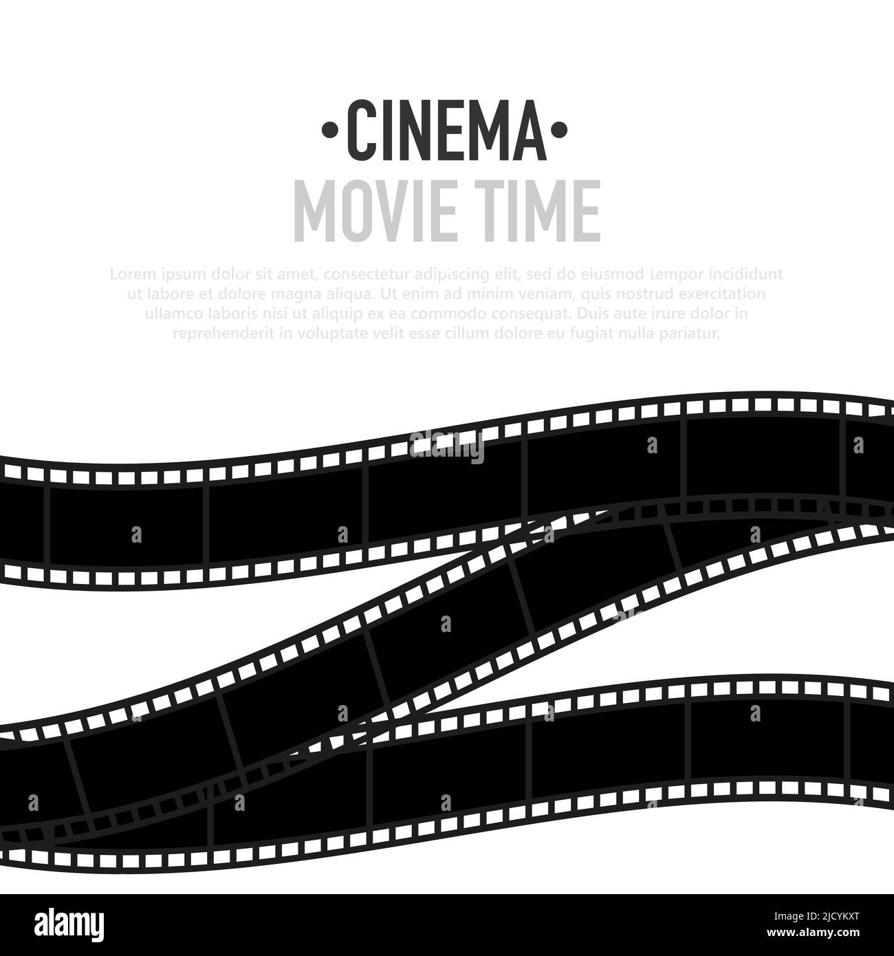 Movie time illustration. Cinema poster concept. Banner design for movie ...