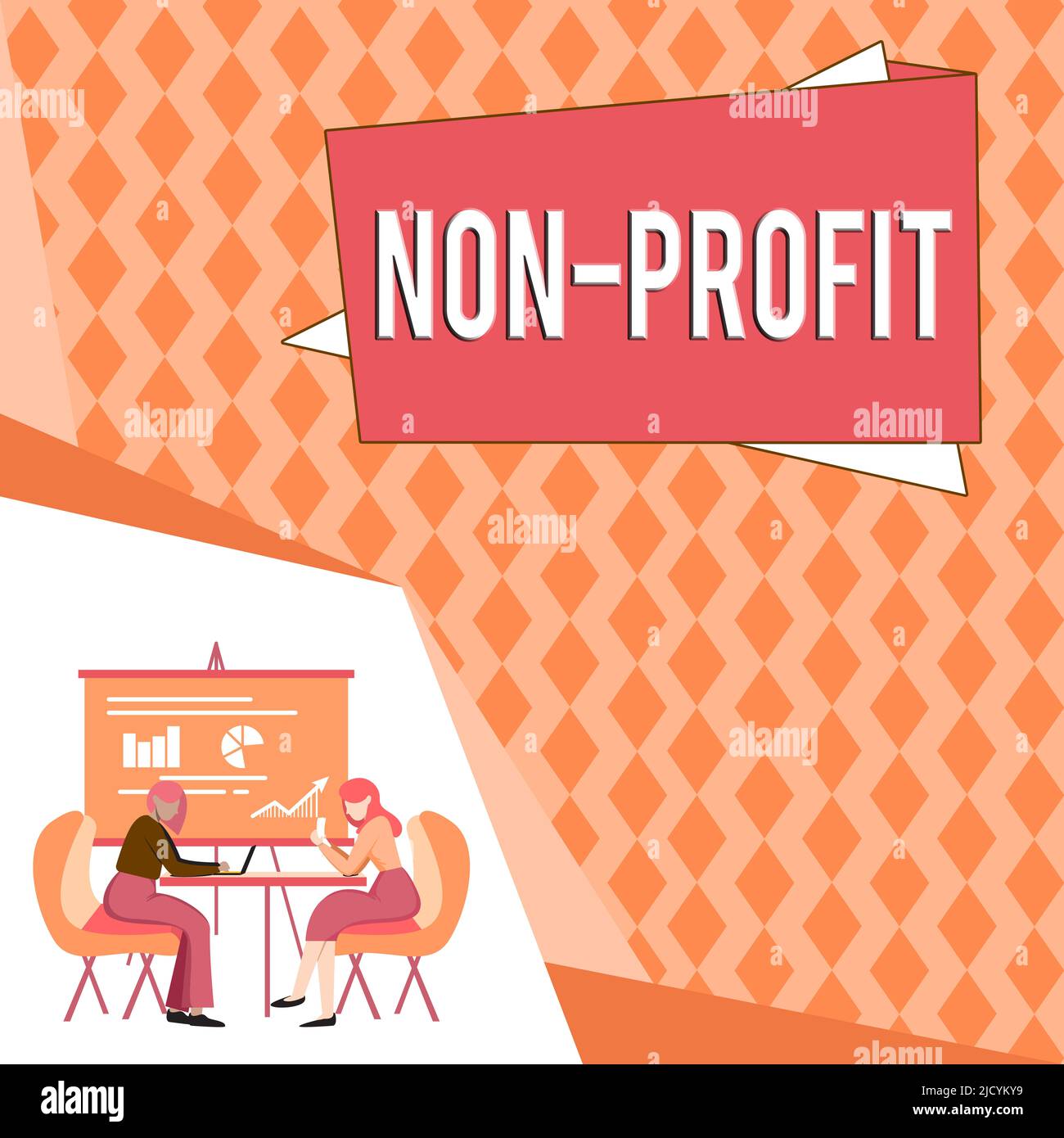 Text caption presenting Non Profit. Business showcase providing ...