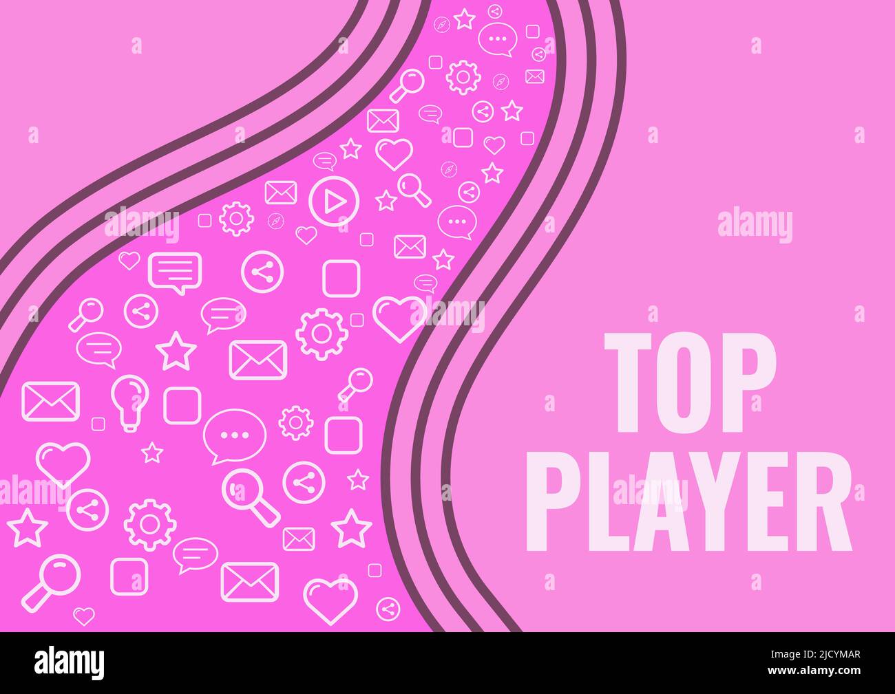 Writing displaying text Top Player. Word for being best in sports game ...