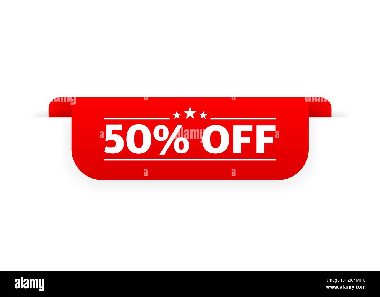 Special offer sign. Price tag for 50% discount promotion. Shopping tags ...