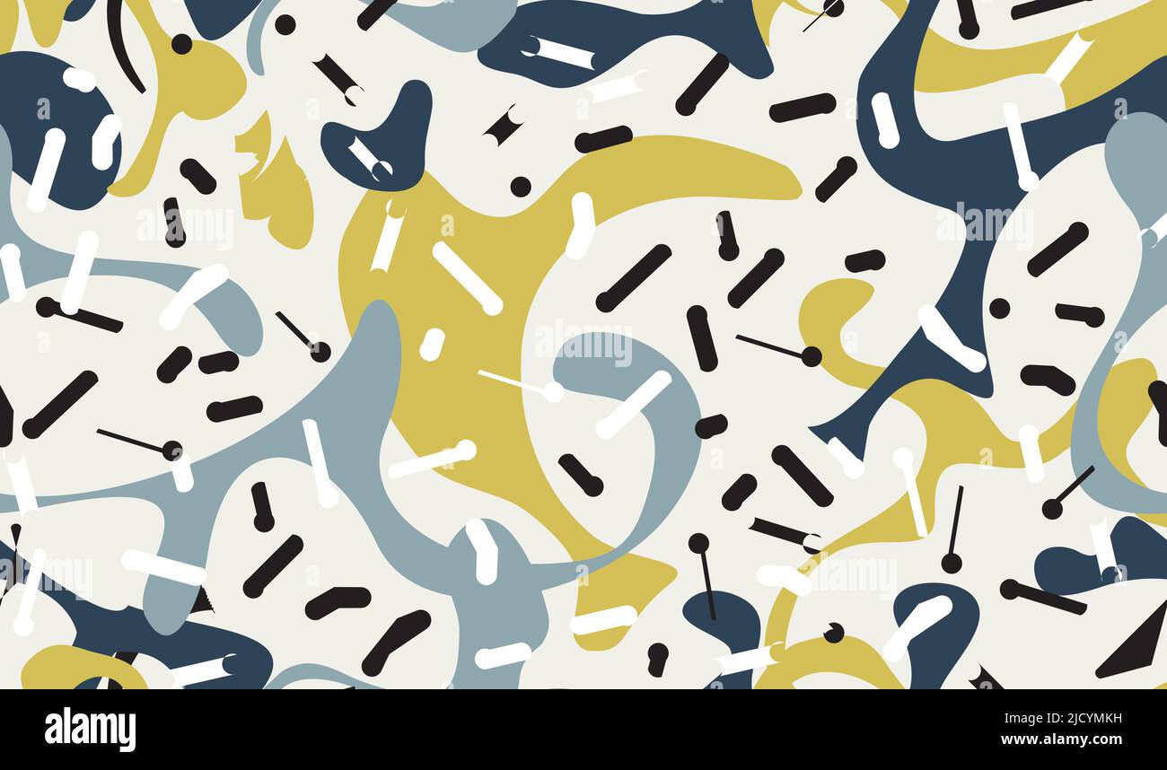 Abstract geometric seamless pattern. Dotted painting. Streamlined ...