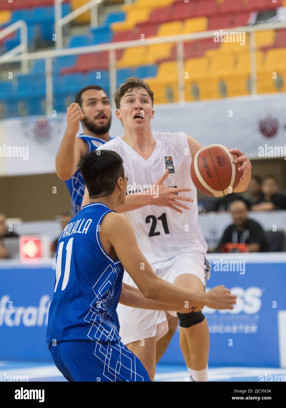 Doha, Qatar. 16th June, 2022. Fahad S KH E Malallah (L) of Kuwait ...