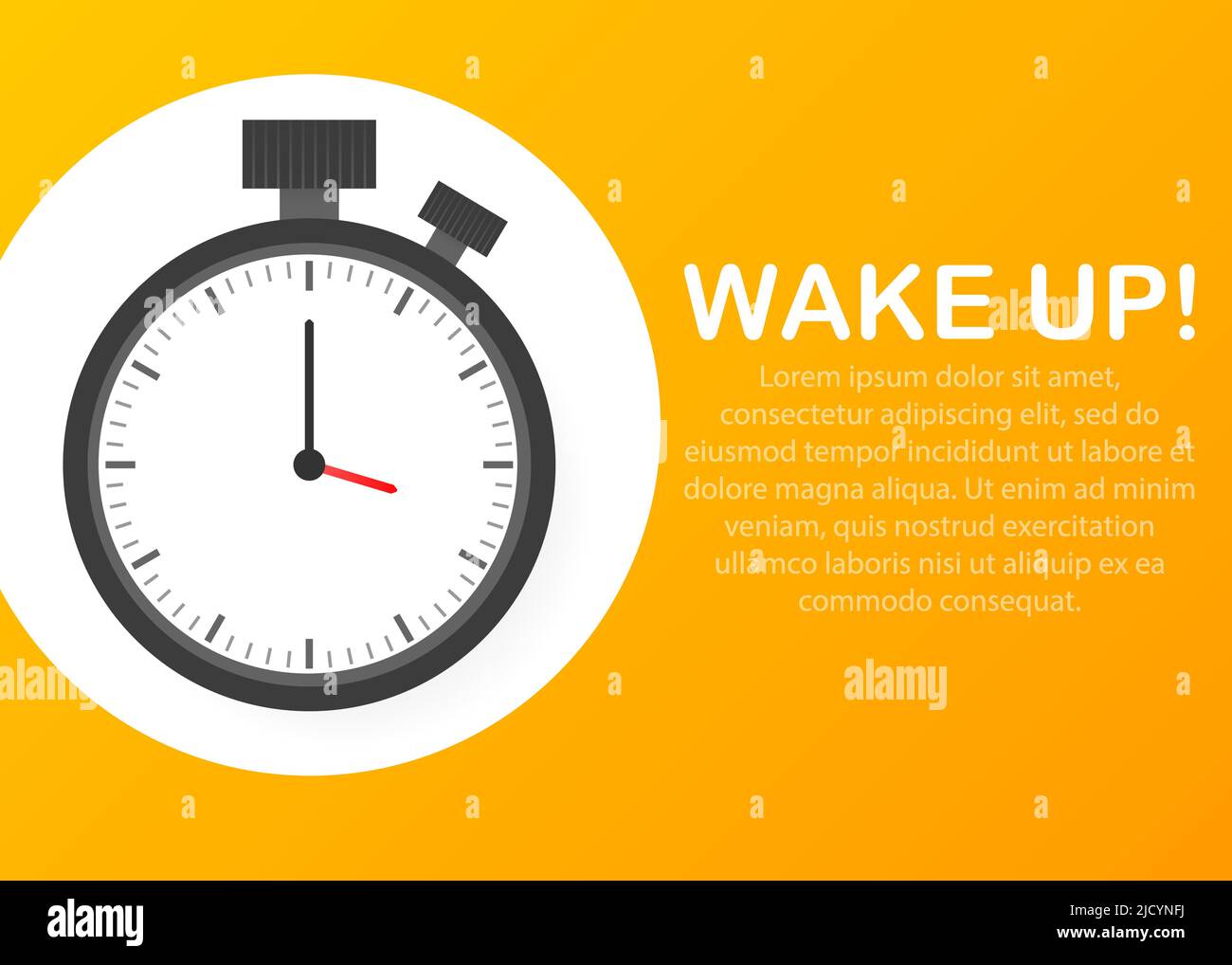 Yellow analog alarm clock Stock Vector Images - Alamy
