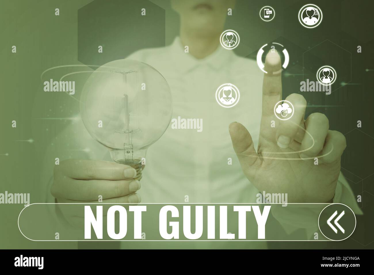 Text sign showing Not Guilty, Business concept someone is innocent ...