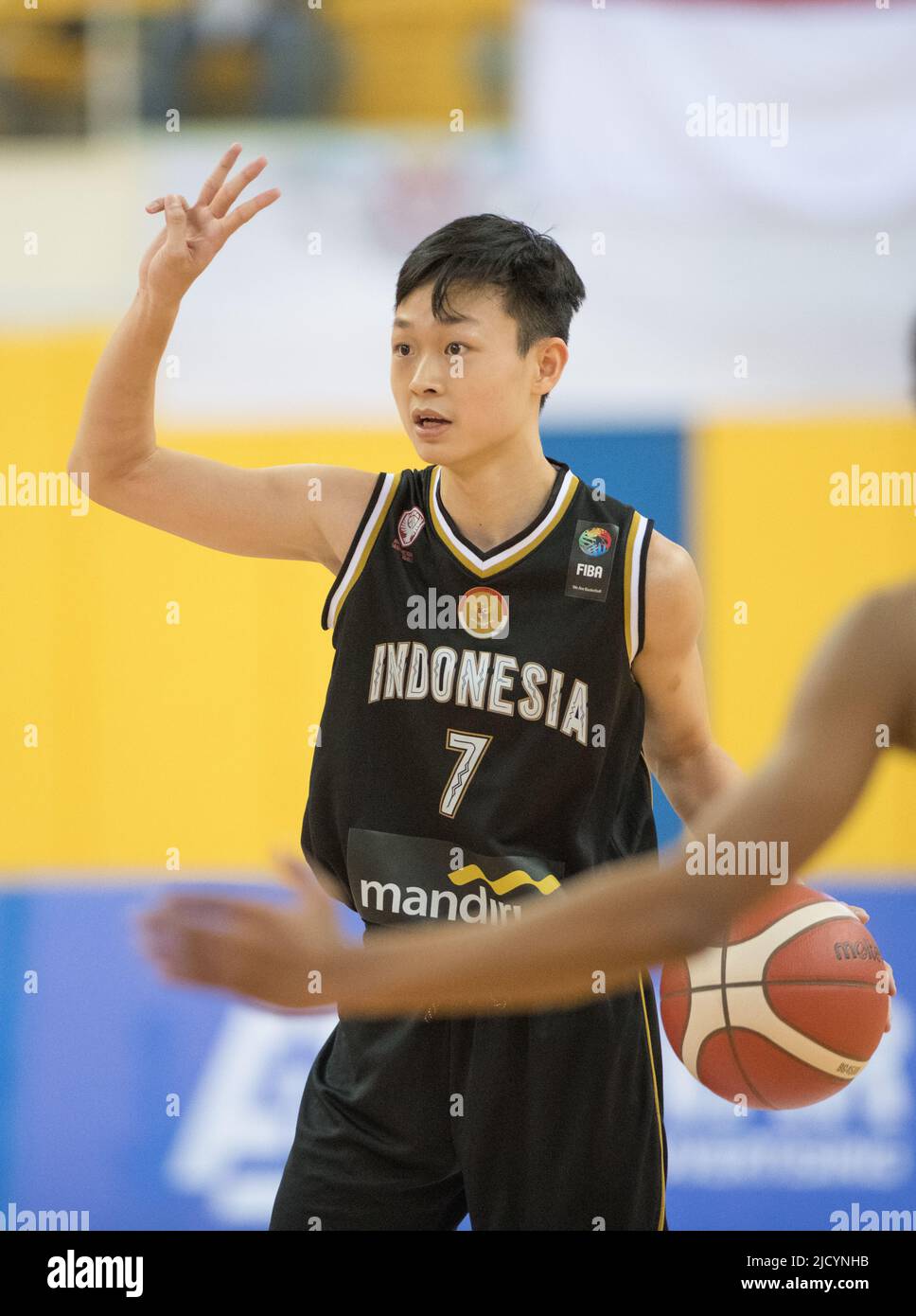 Justin Patrick Alex of Indonesia Basketball team in action during the ...
