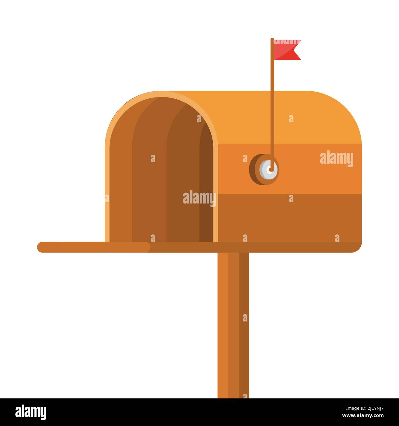 Mailbox vector illustration isolated on white, flat post office box ...