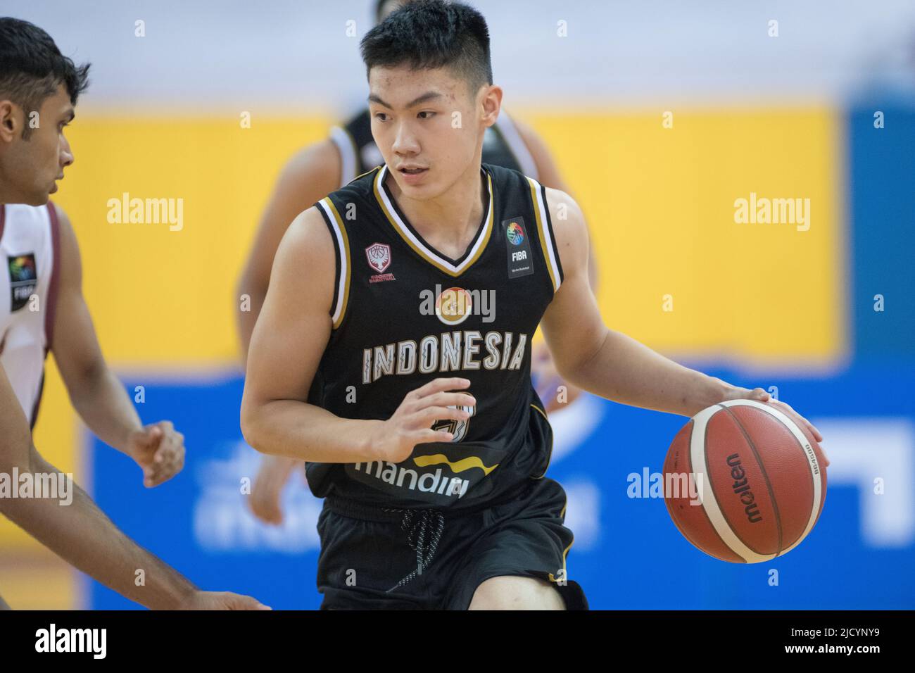 Cliff Louis of Indonesia Basketball team in action during the FIBA U16 ...