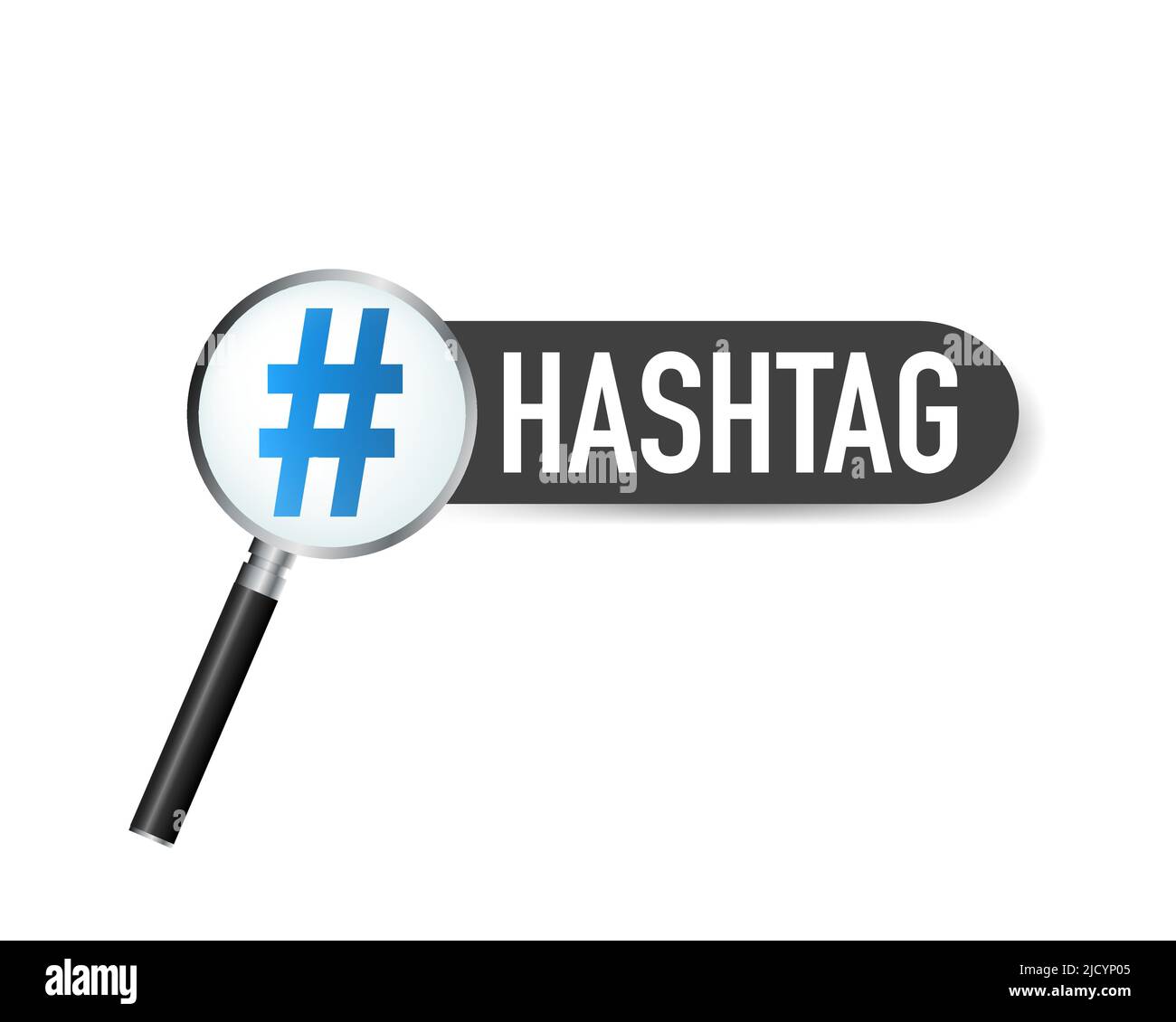 Hashtag, communication sign on white background Stock Vector Image ...