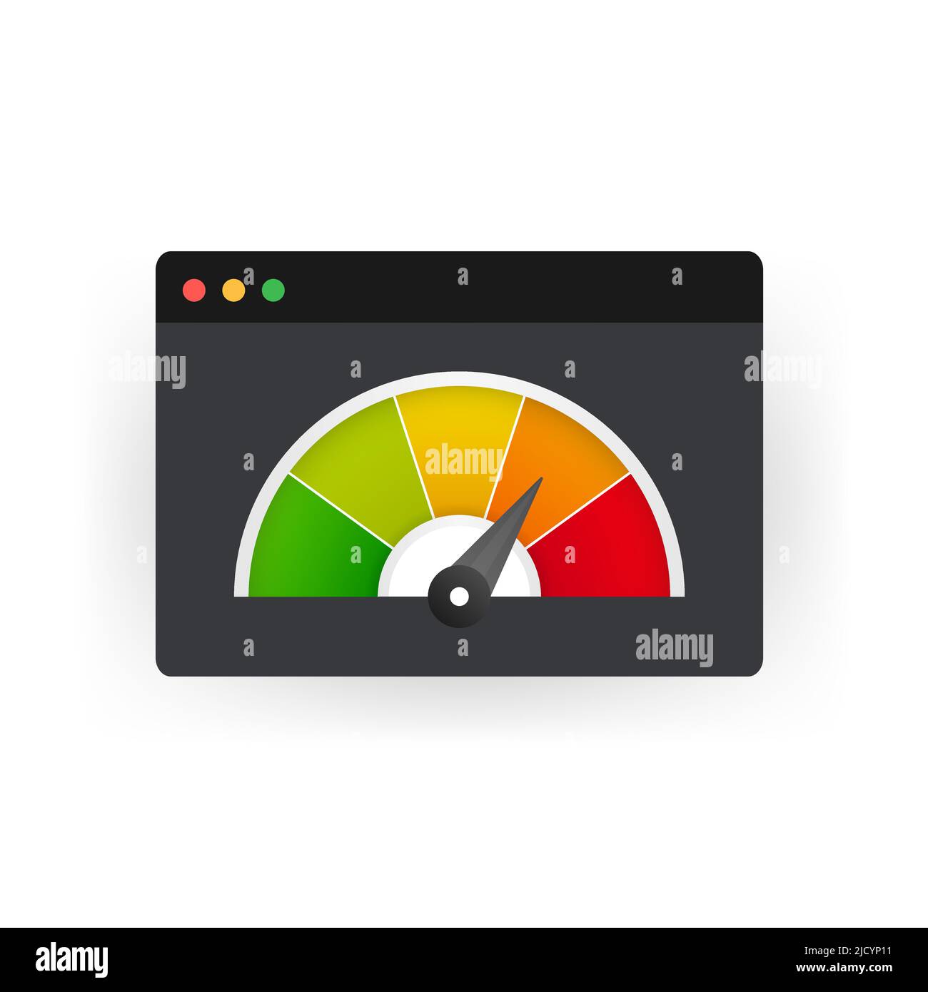 Speedometer icon on green Cut Out Stock Images & Pictures - Alamy