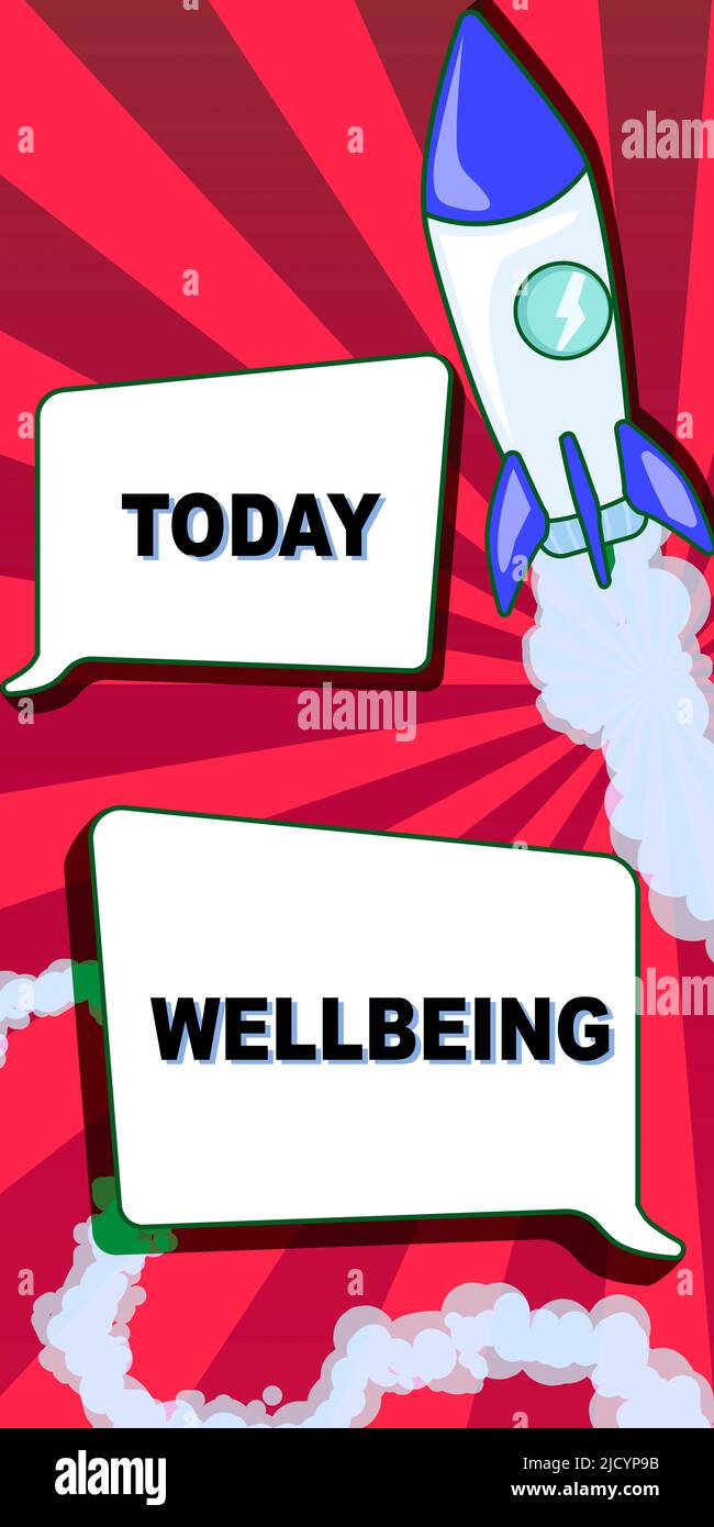Conceptual display Wellbeing. Word Written on A good or satisfactory ...
