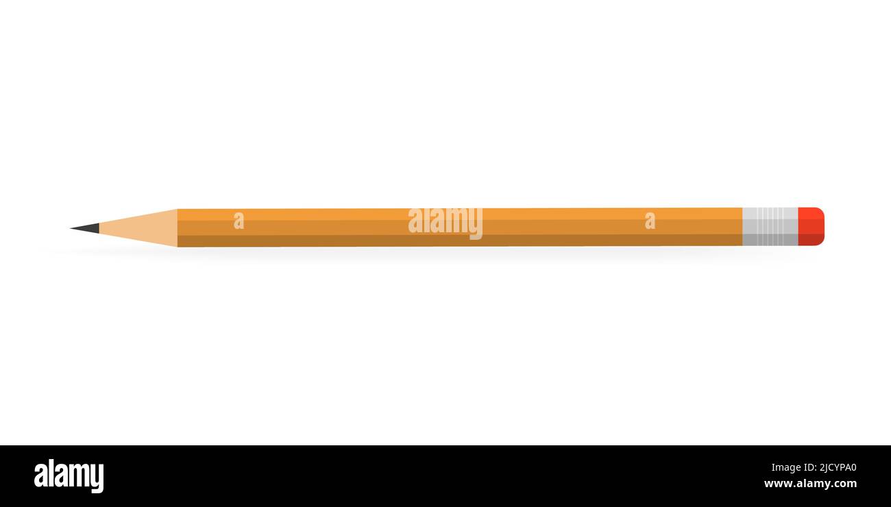 Lead pencils various length on white background Stock Vector Image ...