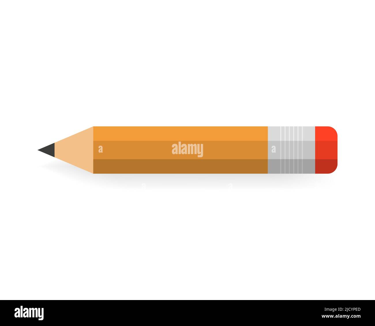 Lead pencils various length on white background Stock Vector Image ...