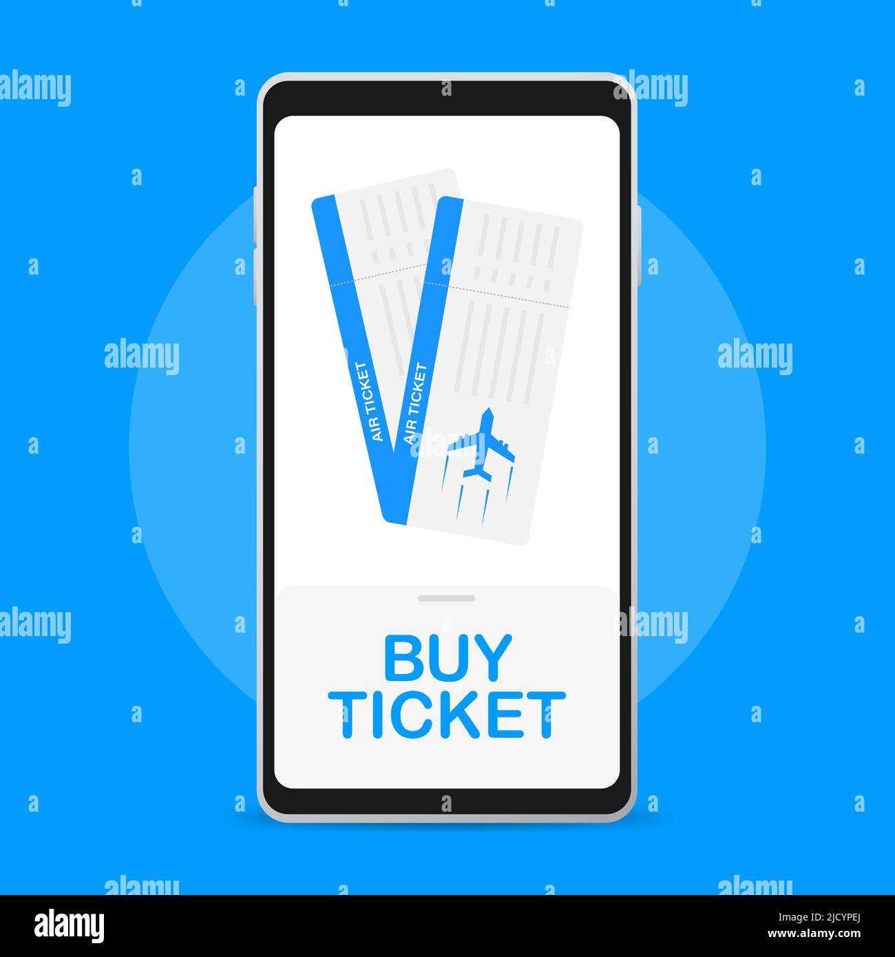 Online tickets ordering flat vector concept. Gets tickets Stock Vector ...