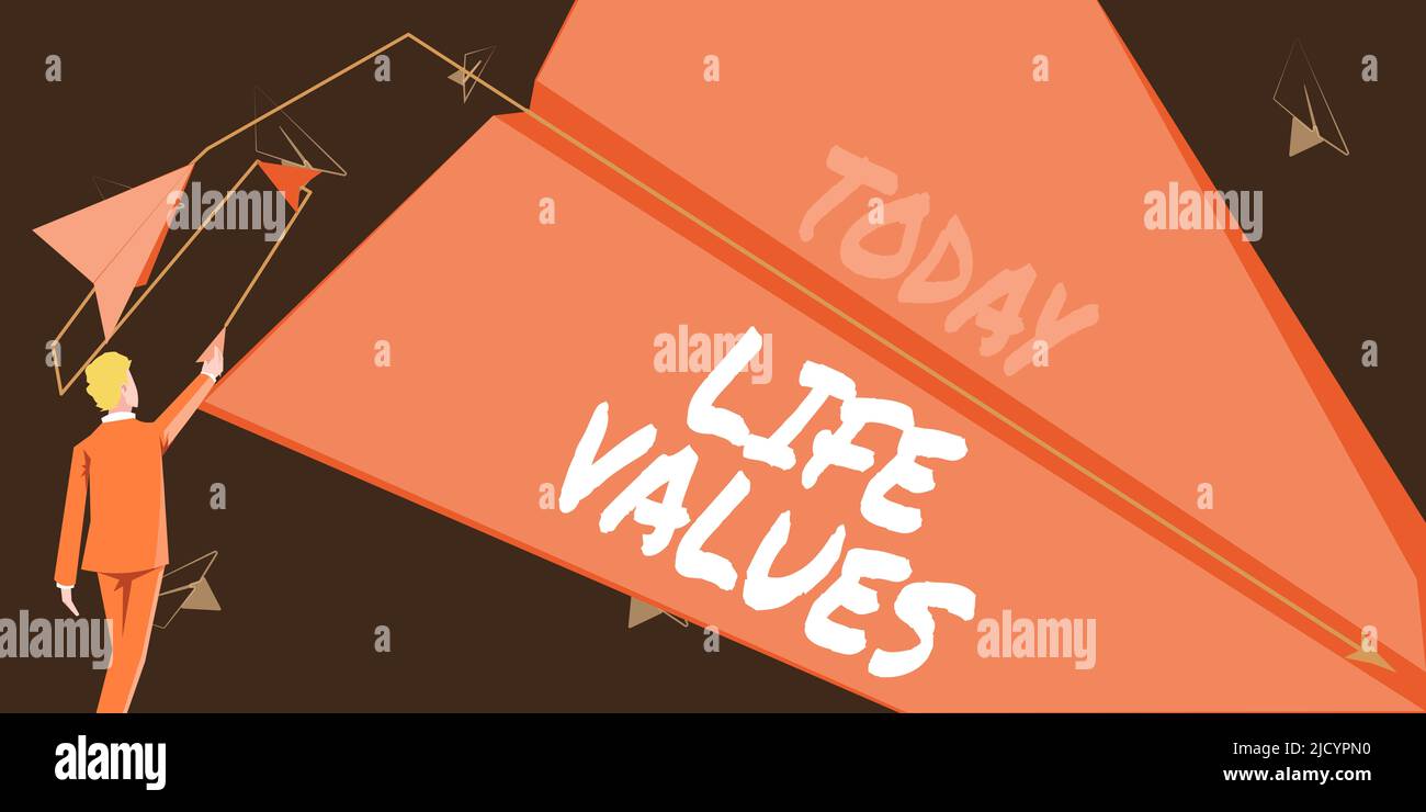 Writing displaying text Life Values. Internet Concept things that you ...