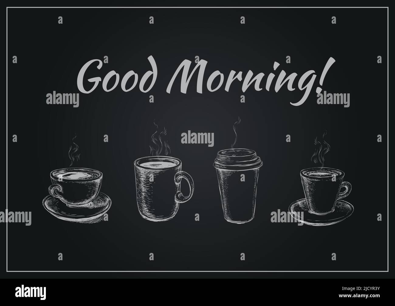 Coffe Cup Mug Set. Spoon. Hand Drawn Sketch Coffee Vector Illustration ...