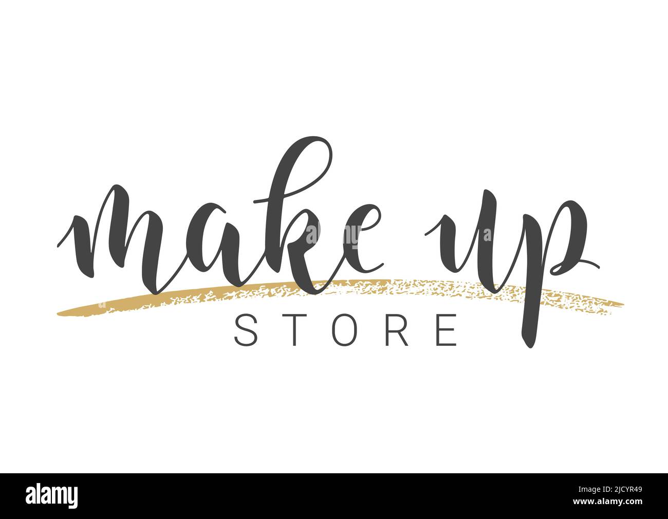 Vector Stock Illustration. Handwritten Lettering of Make Up Store ...