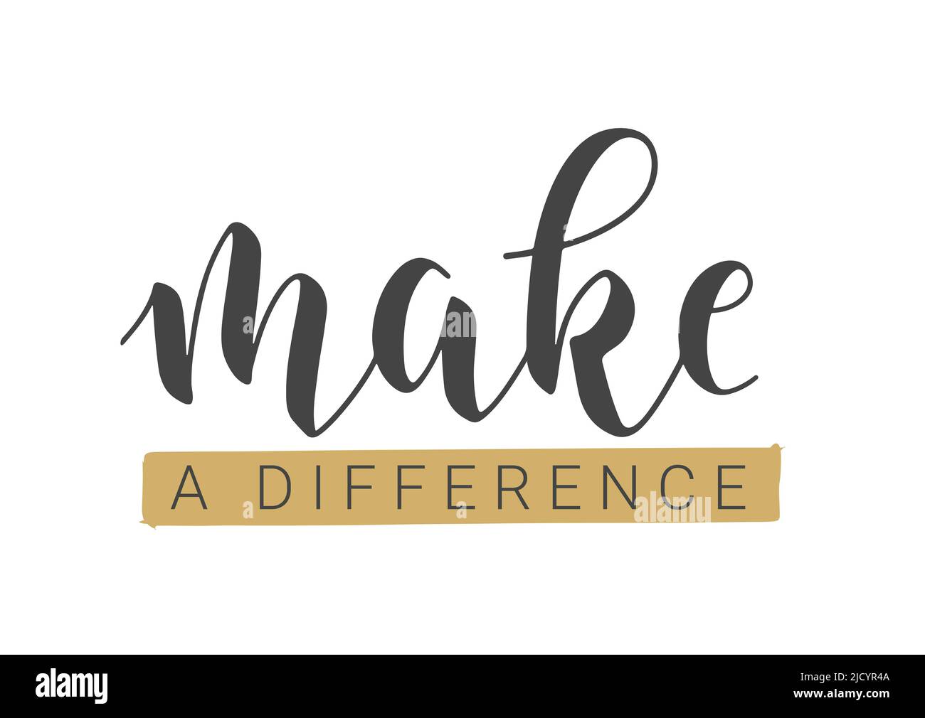 Vector Stock Illustration. Handwritten Lettering of Make A Difference ...