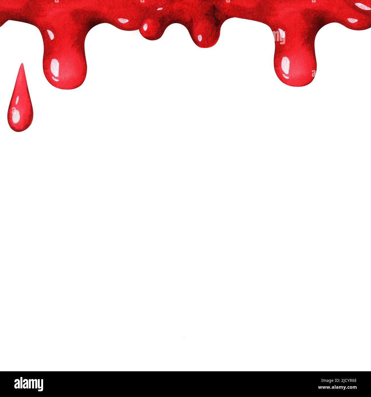 Seamless banner with dripping jam. Place for the inscription ...