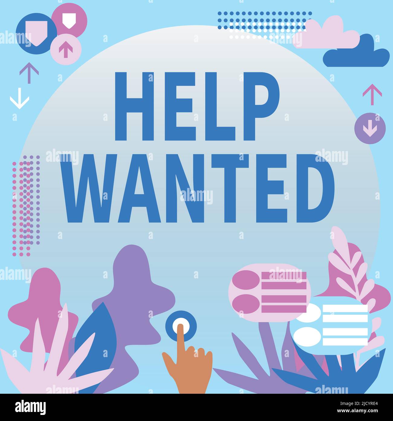 Sign displaying Help Wanted, Business overview advertisement placed in ...