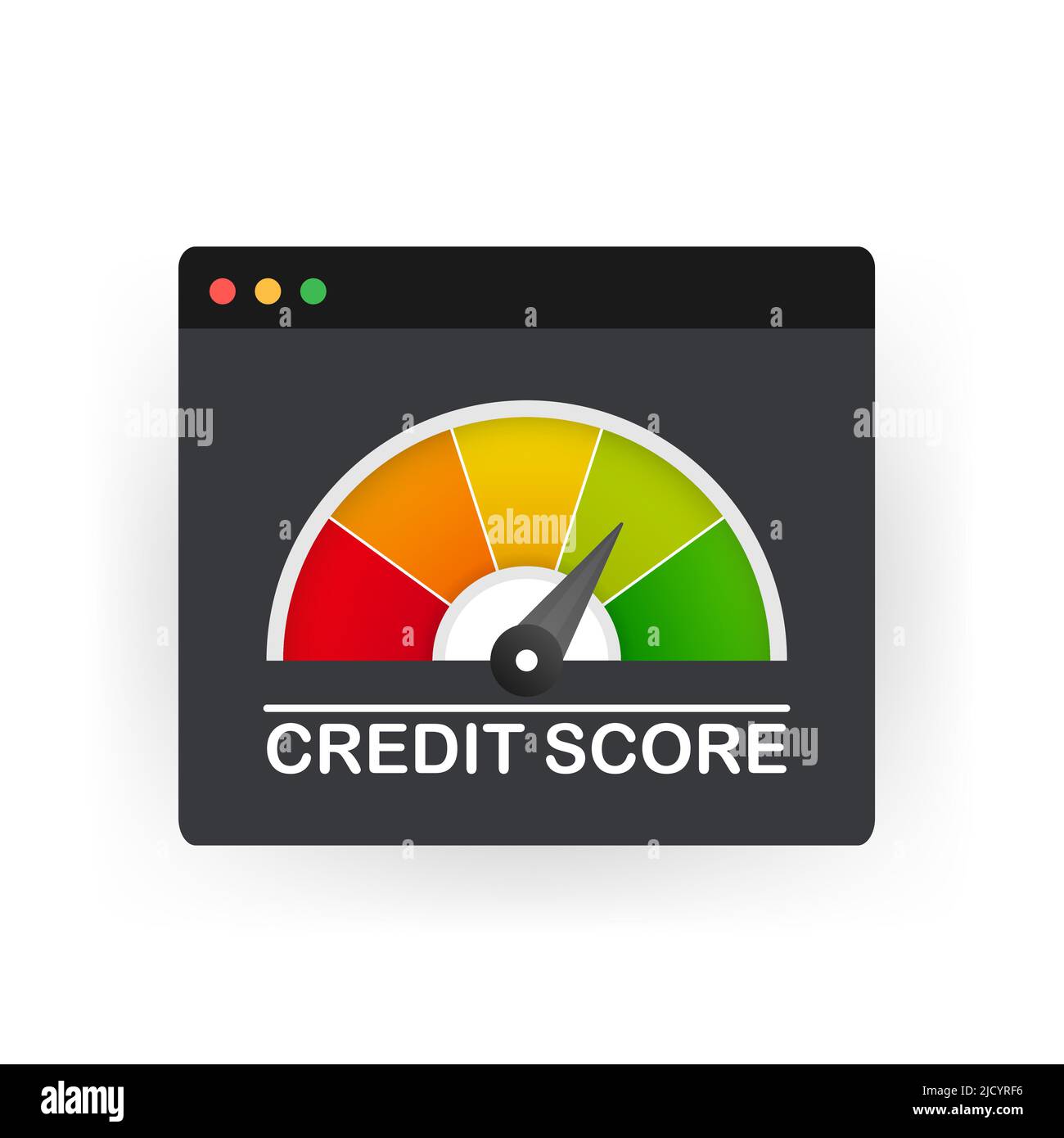 detailed illustration of a credit score meter with pointer Stock Vector ...