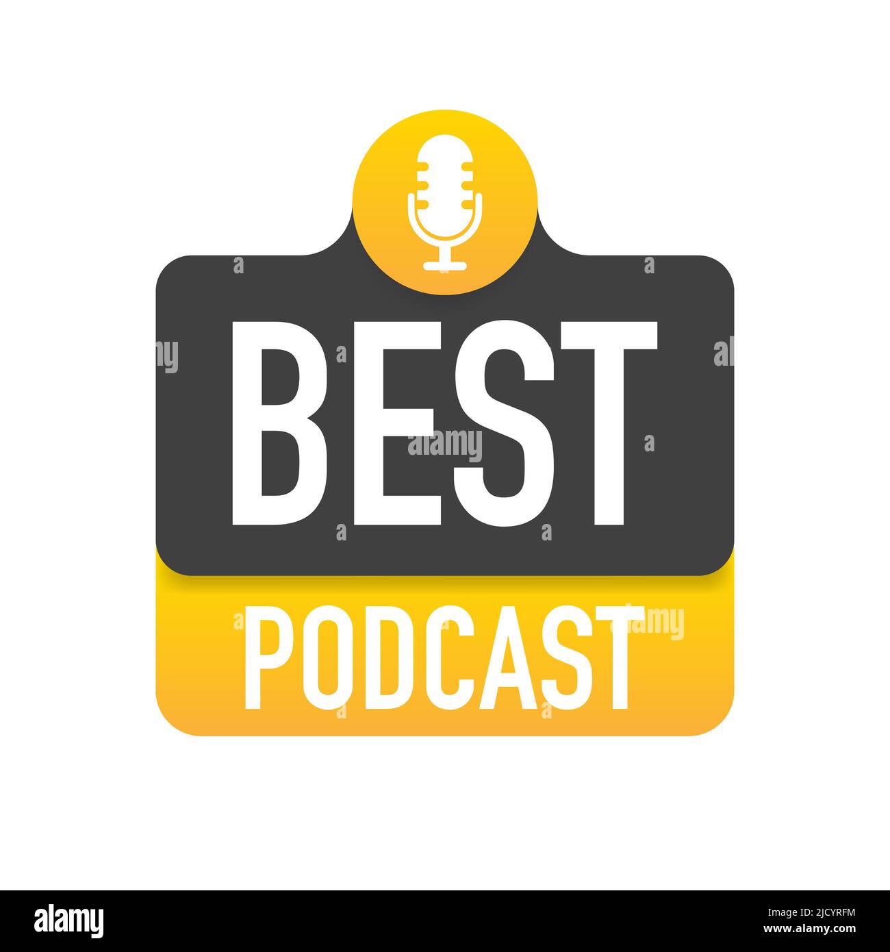 Podcast badge Stock Vector Images - Alamy